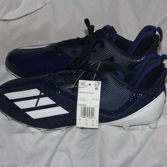 adidas | Shoes | Adidas Adizero Scorch Football Cleats Navy White Fx425 ...